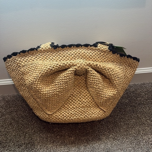 kate spade | Bags | Kate Spade Target Raffia Bow Tote Bag From Kate ...